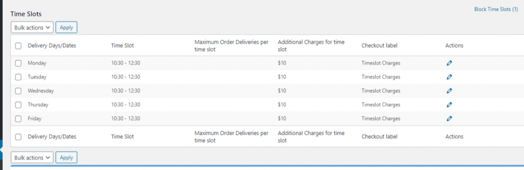 Additional Delivery charges for time slots - Tyche Softwares Documentation