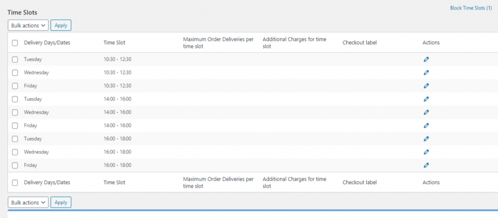Time Slots along with Delivery Weekdays - Tyche Softwares Documentation