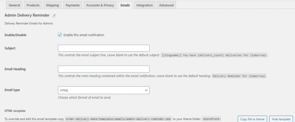 Send Delivery Reminders - Tyche Softwares Documentation