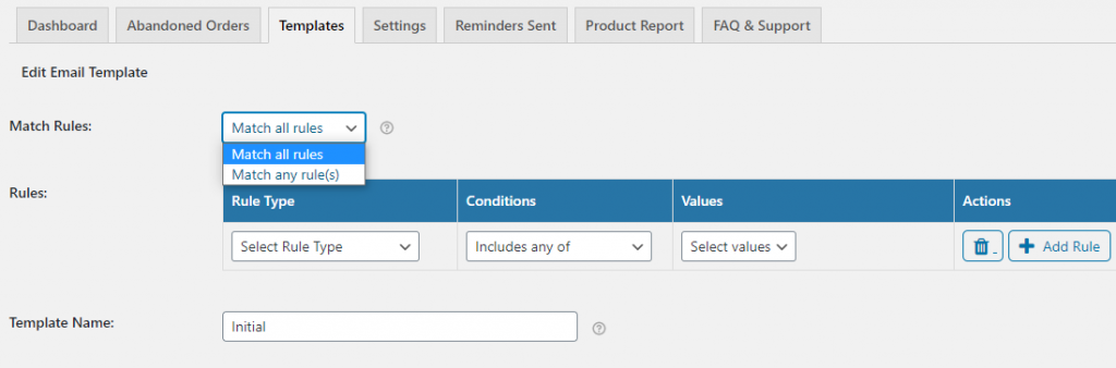 Rules Engine for Email Templates - Tyche Softwares Documentation